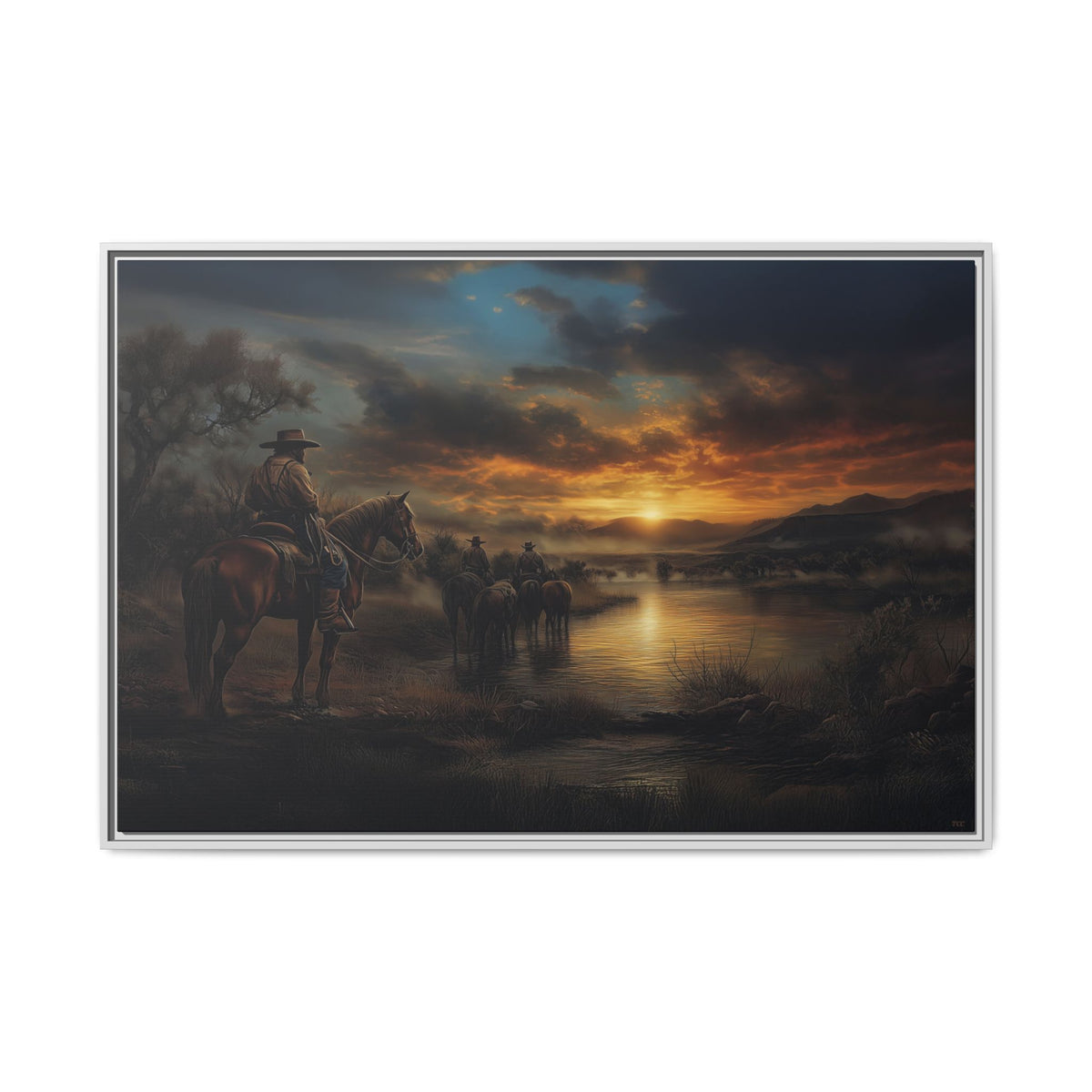 Stewards of the Lone Star Legacy – Texas Rangers at Sunset Canvas ...